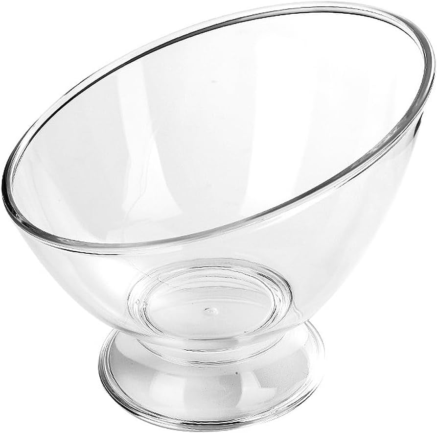 Plastic Angled Bowls Clear Serving Bowls Japanese Salad Dish Slanted ...