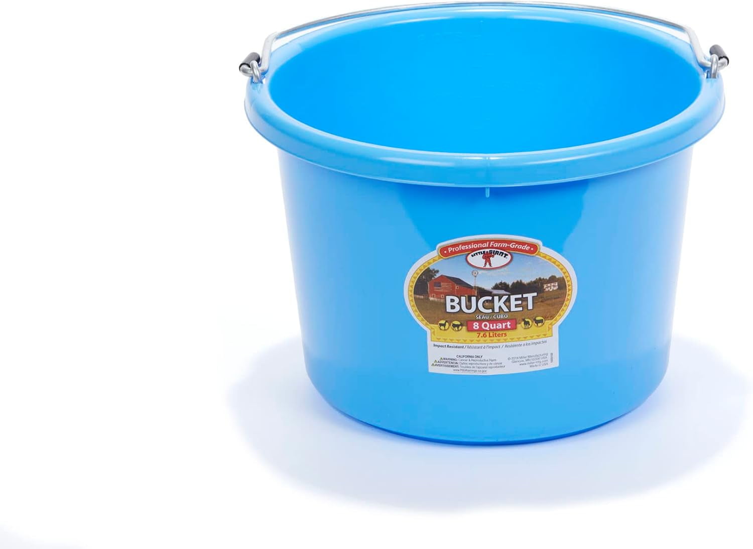 Plastic Animal Feed Bucket (Berry Blue) - - Round Plastic Feed Bucket ...