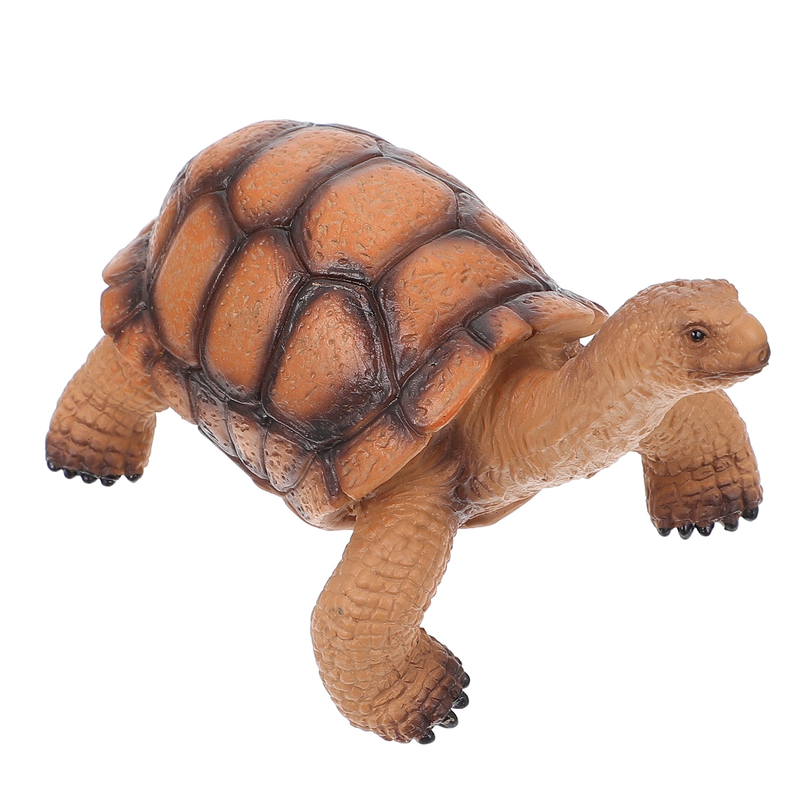 FRCOLOR Solid Plastic Tortoise Model Toy for Decor Brown Color Kids ...