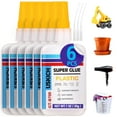 for Plastic with Anti Clog Cap. 6 x 1 fl oz,Plastic Glue- Adhesive CA ...