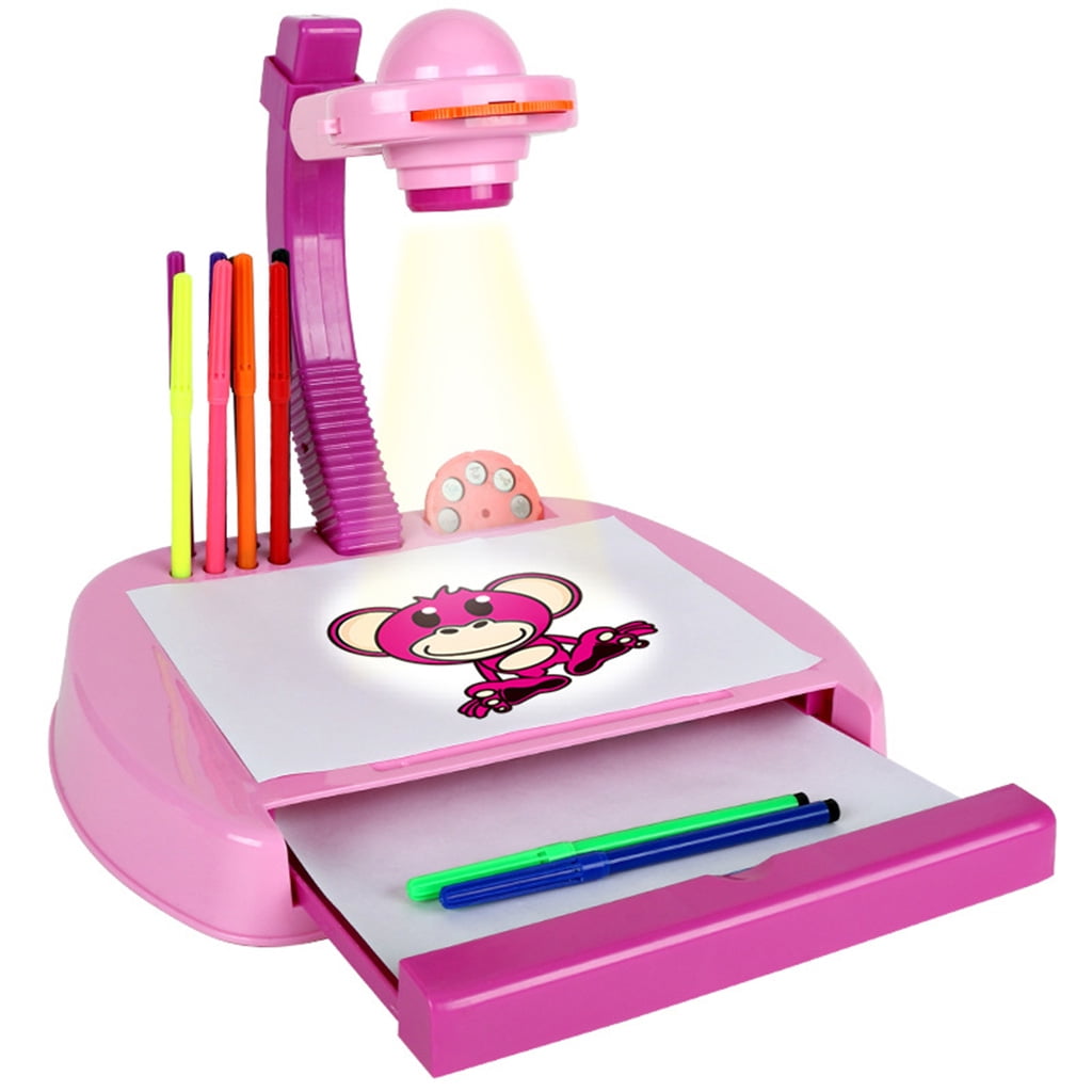 Plastic Art Brain Training Preschool Magnetic Drawing Board Projector ...