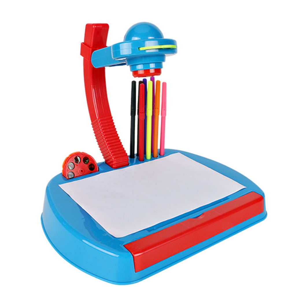 Plastic Art Brain Training Preschool Magnetic Drawing Board Projector ...