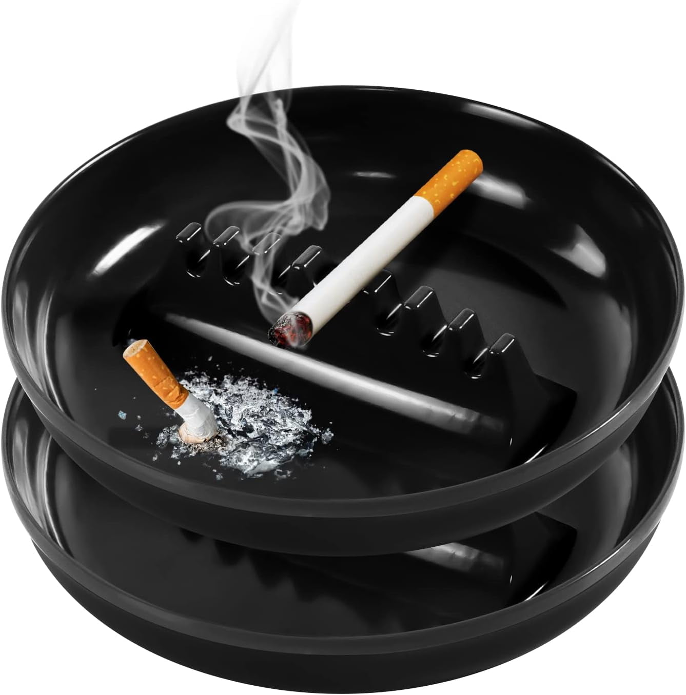Plastic Ashtrays for Cigarettes and Cigars, Indoor Outdoor Ash Tray ...