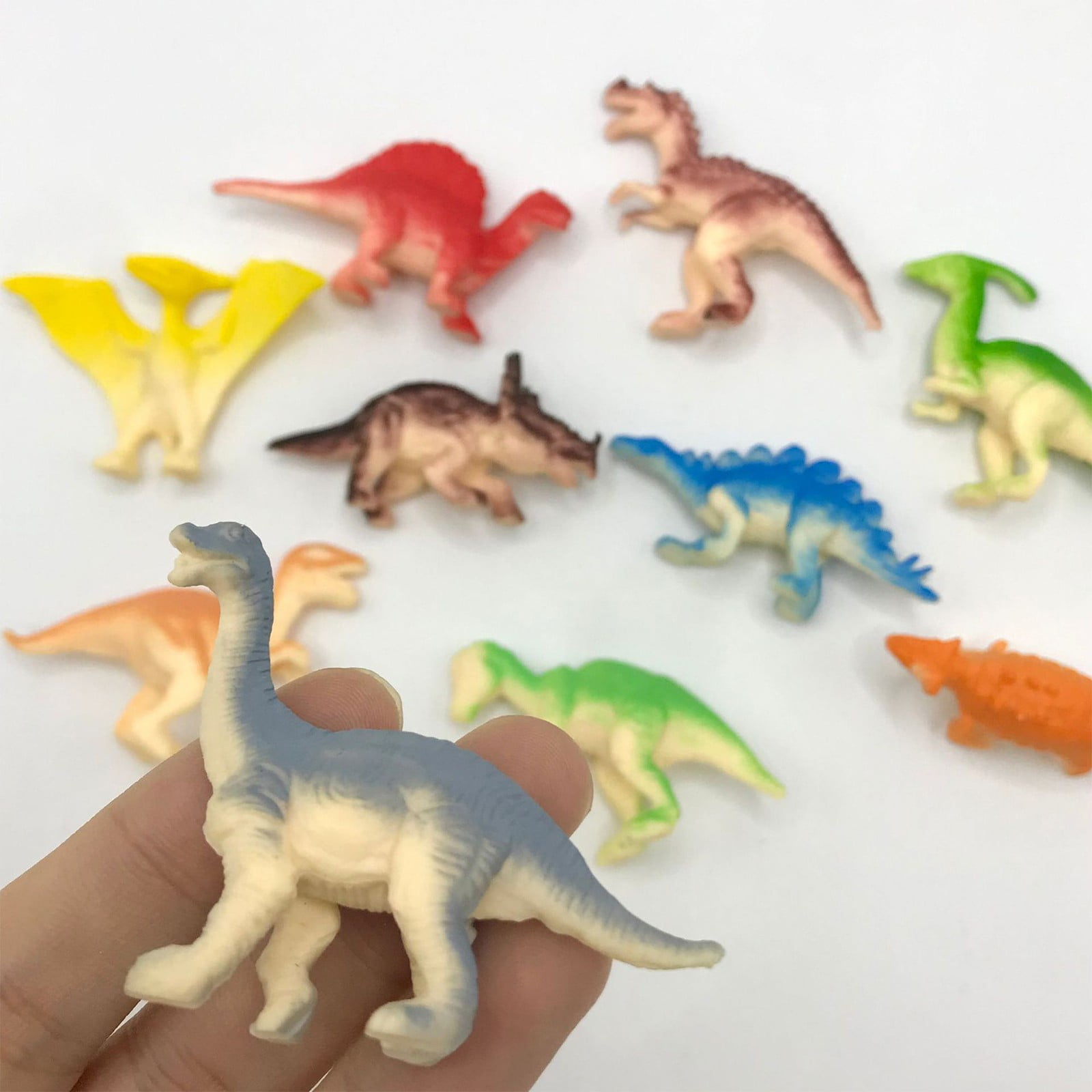 Plastic Assorted Mini Dinosaur Figures, Little Dinosaur Figurine ...
