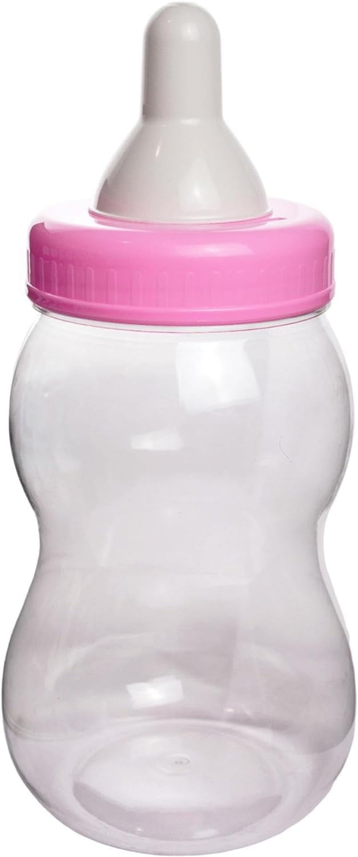 Plastic Baby Bottle Bank, 13" Fillable Baby Shower Bank, Plastic Jumbo ...