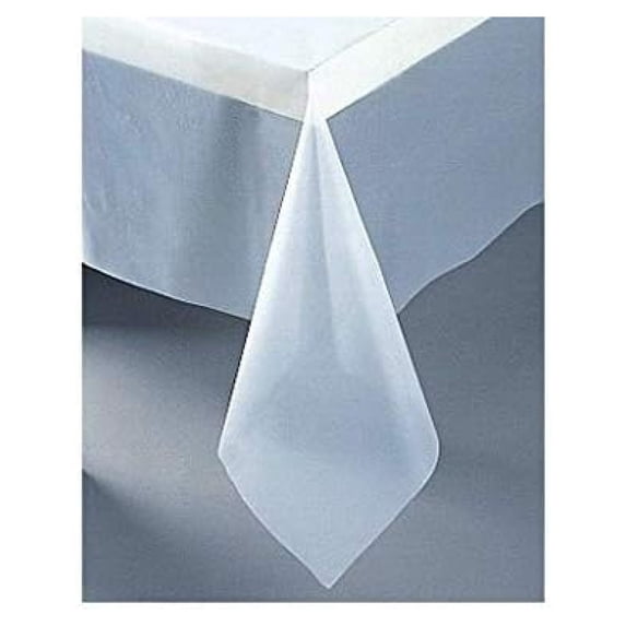 Plastic Banquet Disposable Table Cover Rolls - Translucent Clear 40 ...