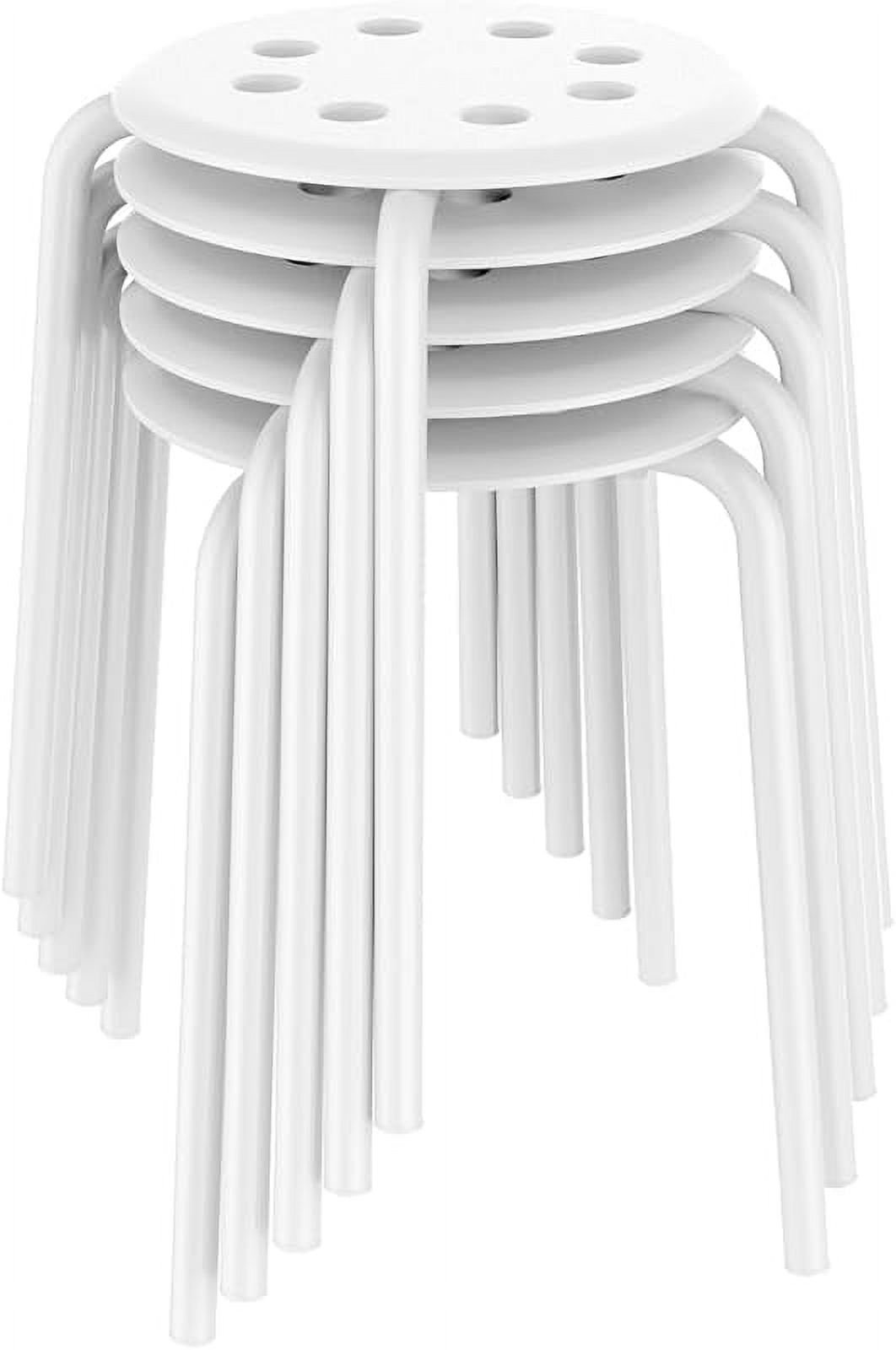 Plastic Bar Stools Flexible Seating Backless Barstools Dining Chairs ...