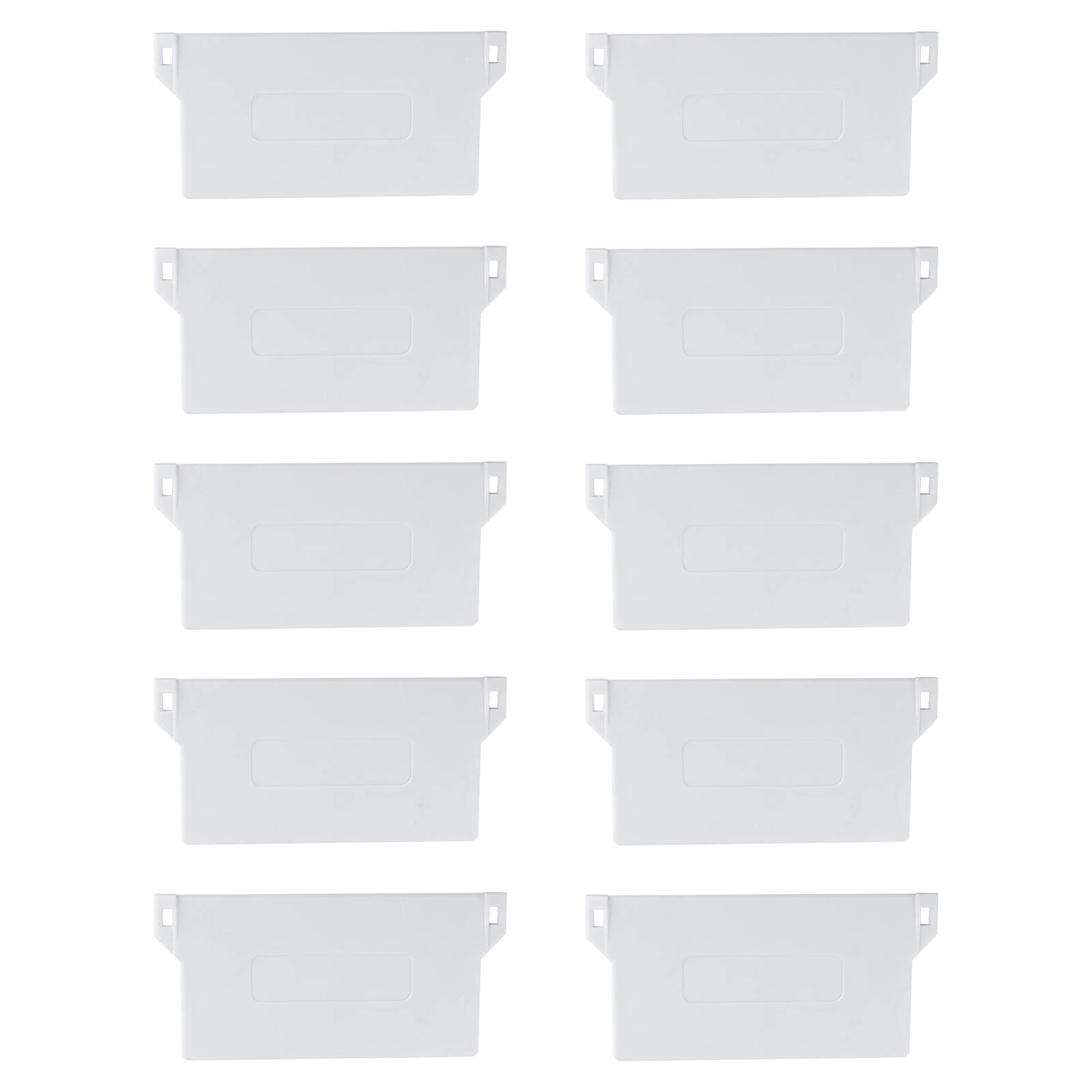 Plastic Base Plate Set of 10 White Vertical Blind Bottom Weight Slats ...