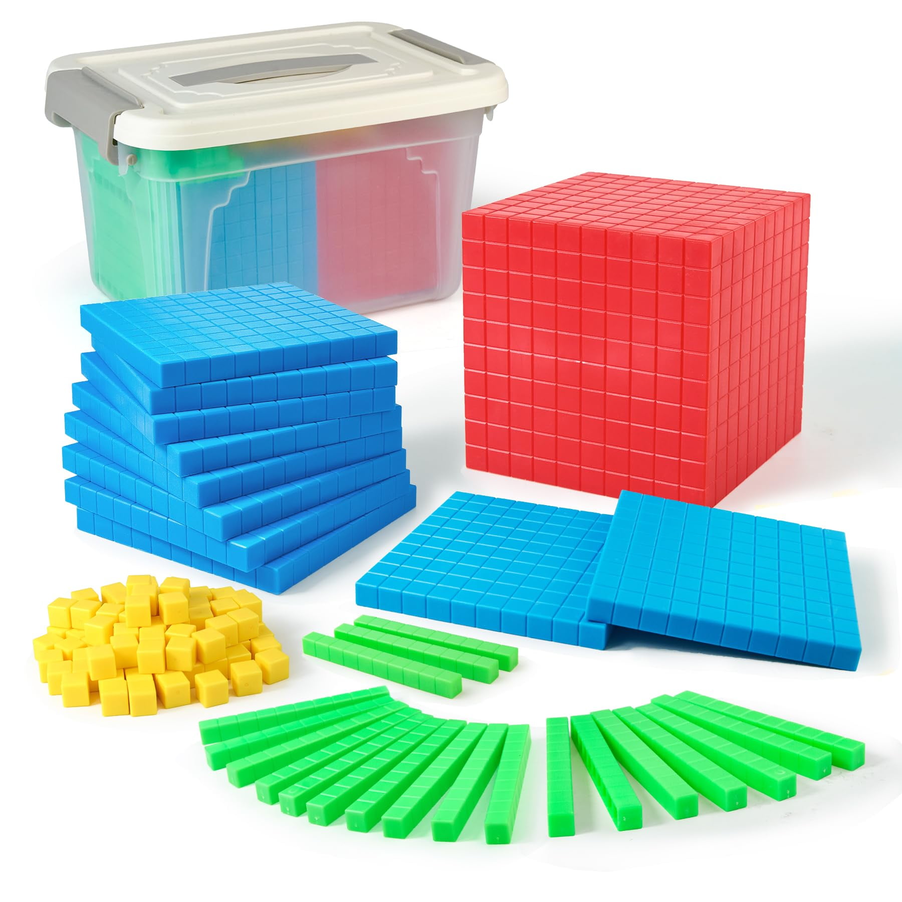 Plastic Base Ten Blocks Set,Maths Manipulatives For 2Nd Grade ...