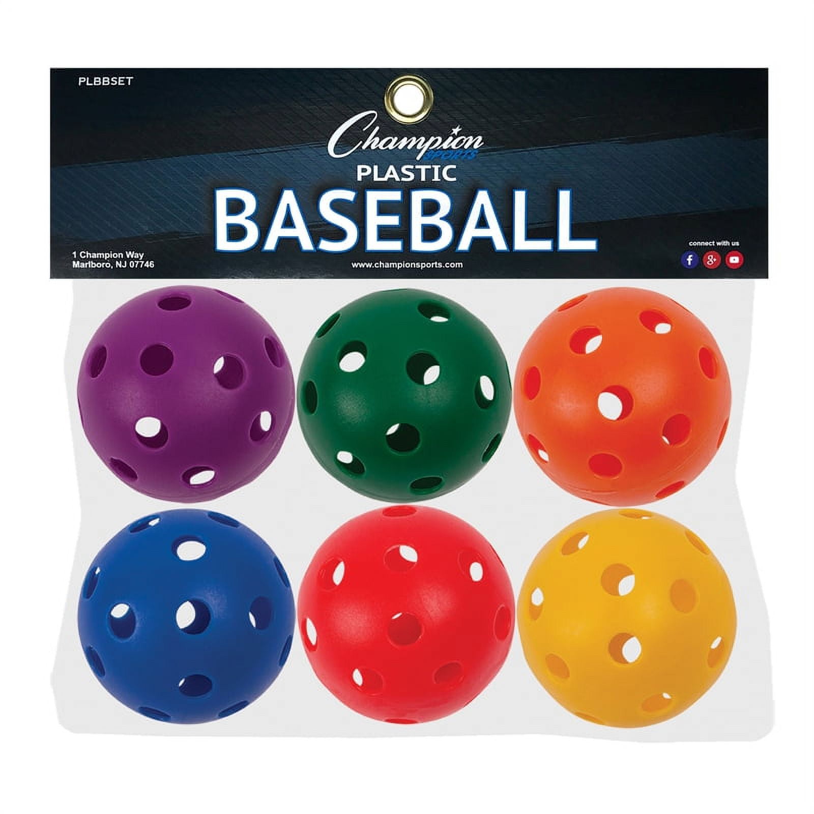 Plastic Baseballs, Set of 6 | Bundle of 2 Sets - Walmart.com