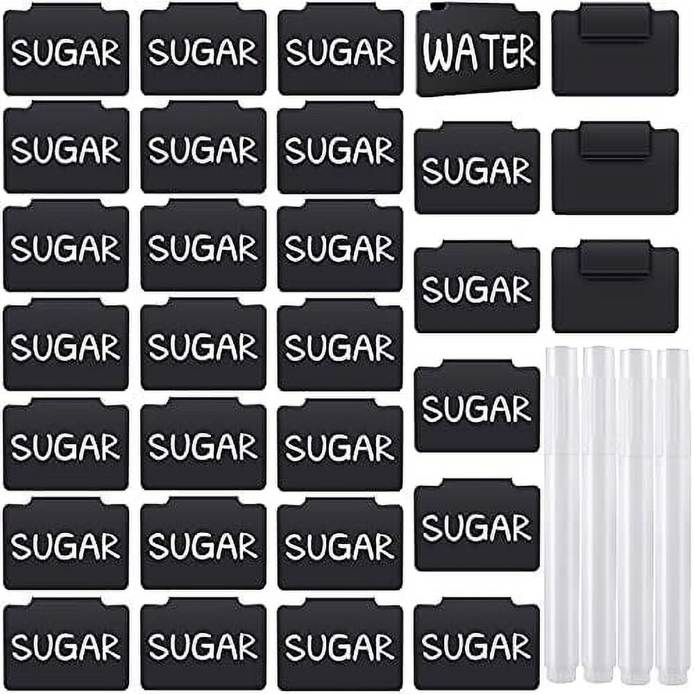 Plastic Basket Bin Label Clip on Removable Basket Label Kitchen Pantry ...