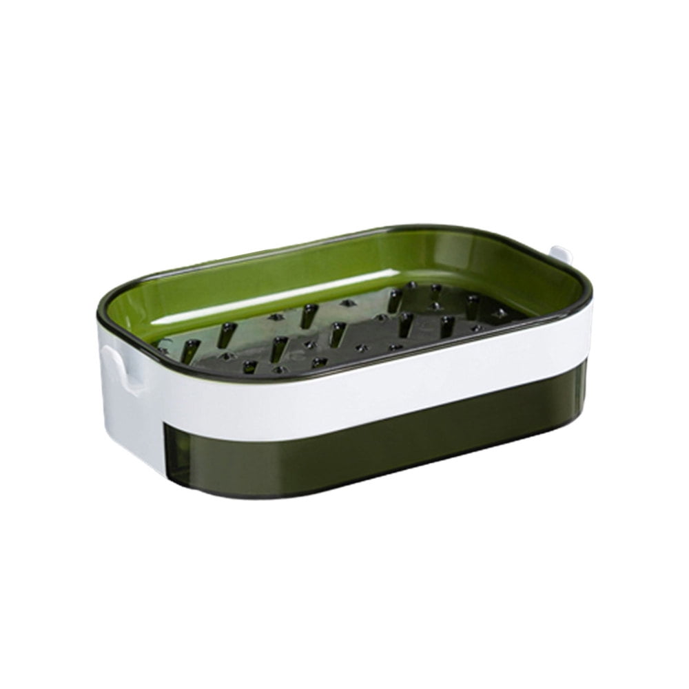 Plastic Bathroom Soap Dish Tray 2 Tier Quick Drying Bathroom Soap ...