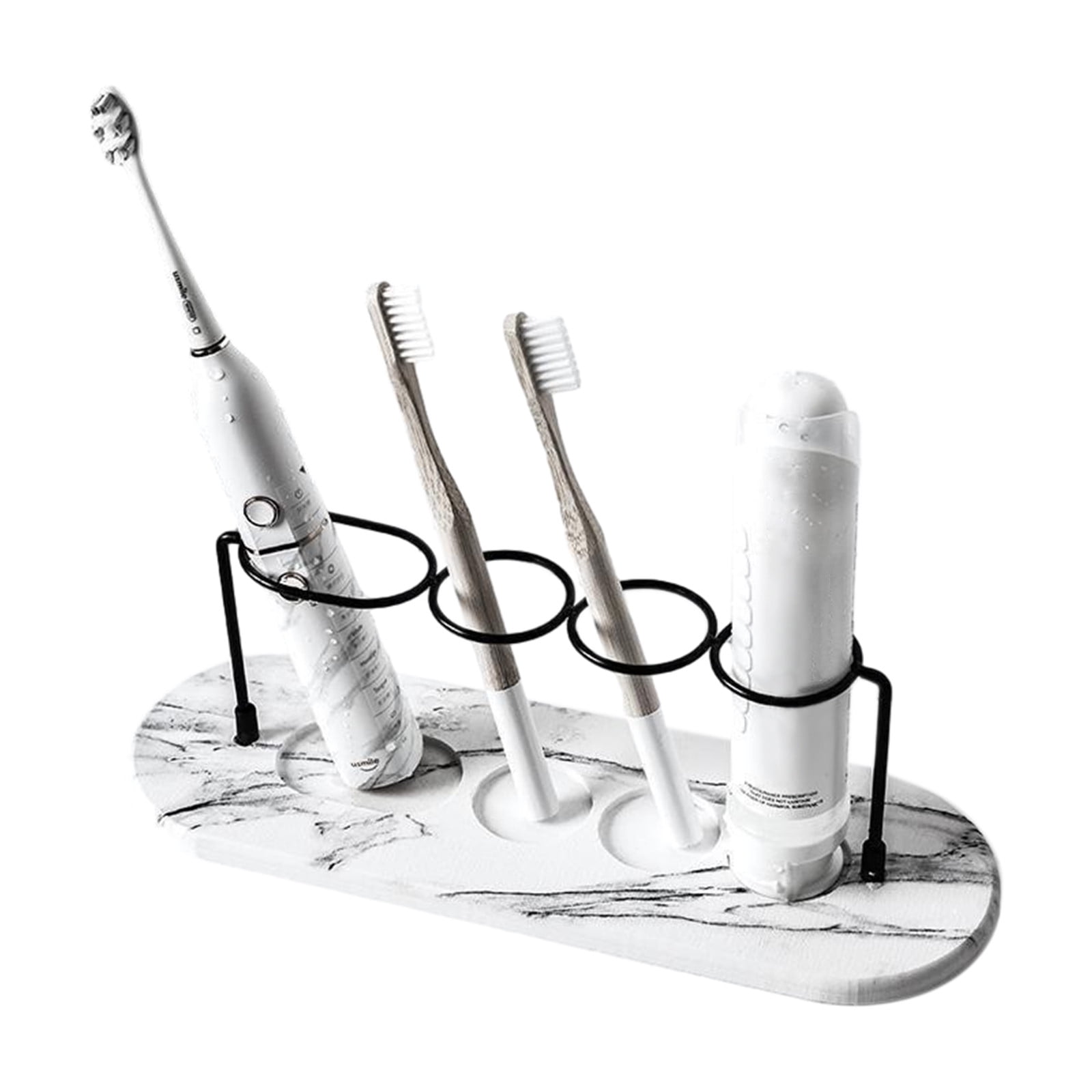 Plastic Bathroom Vanity Countertop Dental Storage Organizer Holder ...