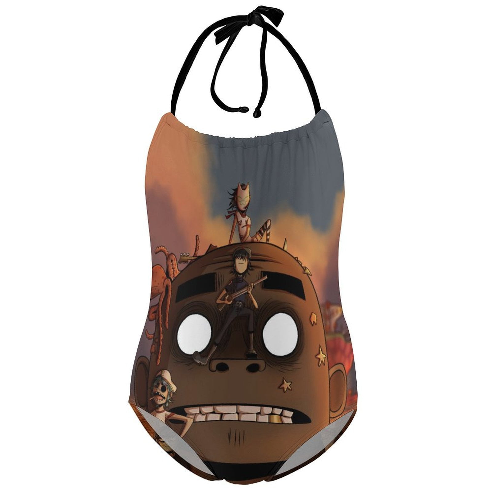 Plastic Beach Gorillaz Girl's Swimsuit One-piece Summer Hawaii Beach ...