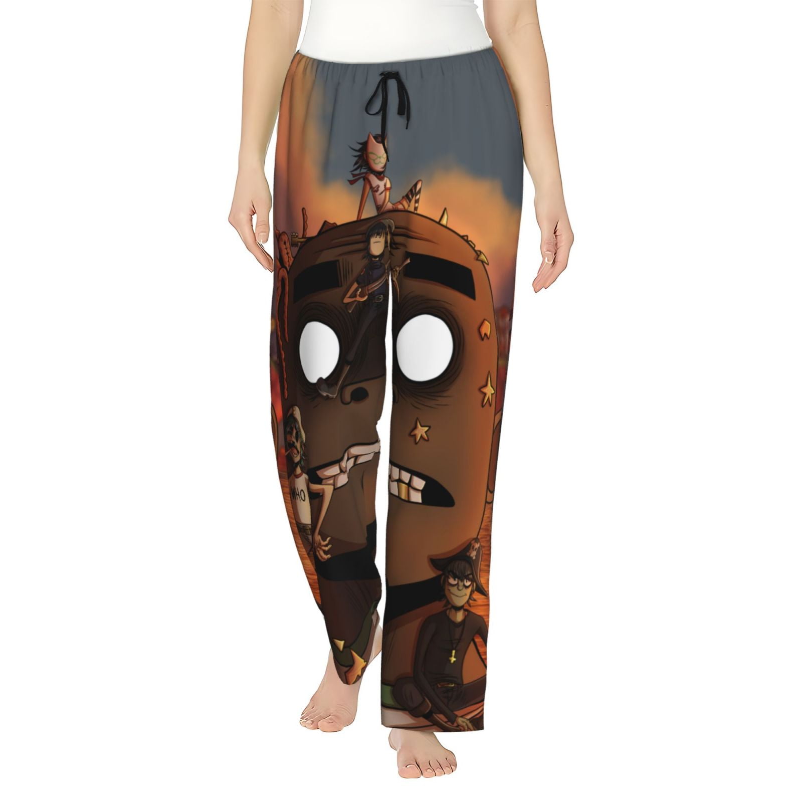 Plastic Beach Gorillaz Women's Pajama Pants Lounge Daily Novelty Cozy ...