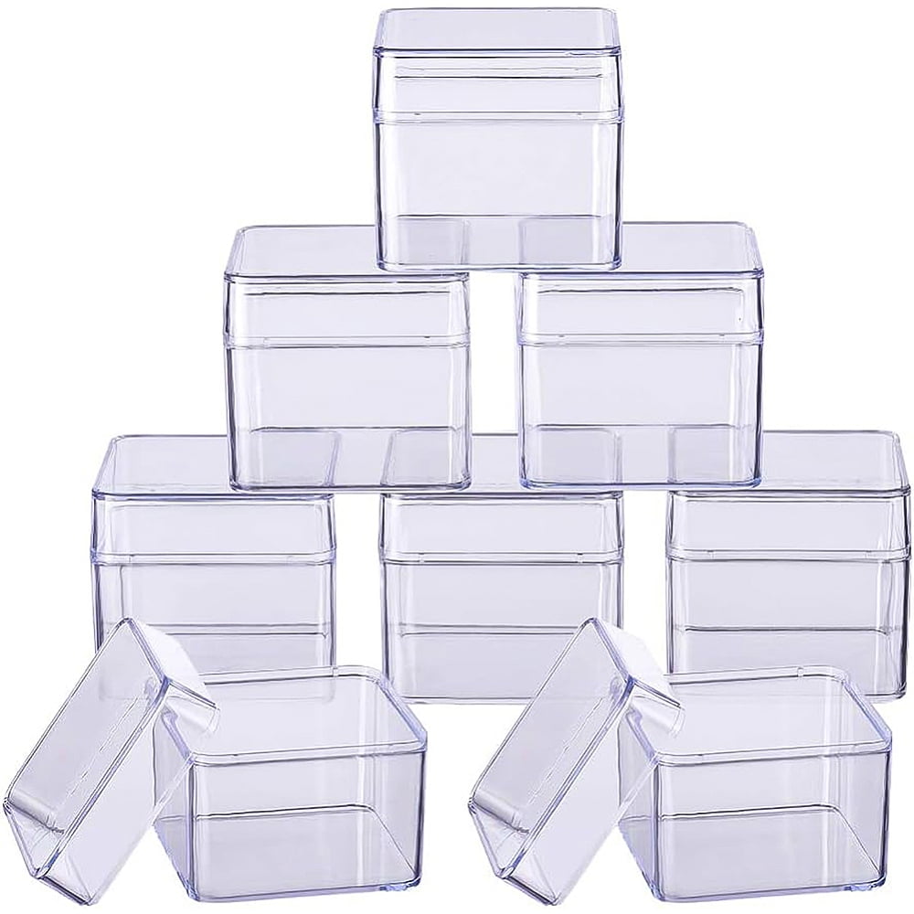Plastic Bead Containers Cube Clear 5.6x5.6x5cm - Walmart.com