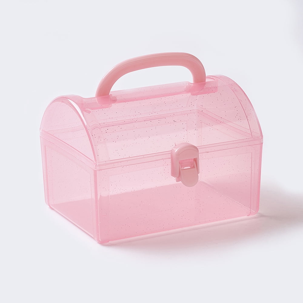 Plastic Bead Containers Rectangle Pink 11.8x10x8.5cm - Walmart.com
