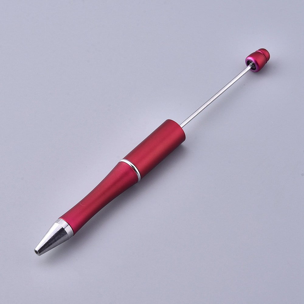 Plastic Beadable Pens Shaft Black Ink Ballpoint Pen for DIY Pen ...