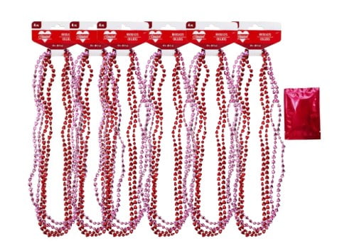 Plastic Beaded Heart Necklaces – Assorted Colors for Parties, Valentine ...