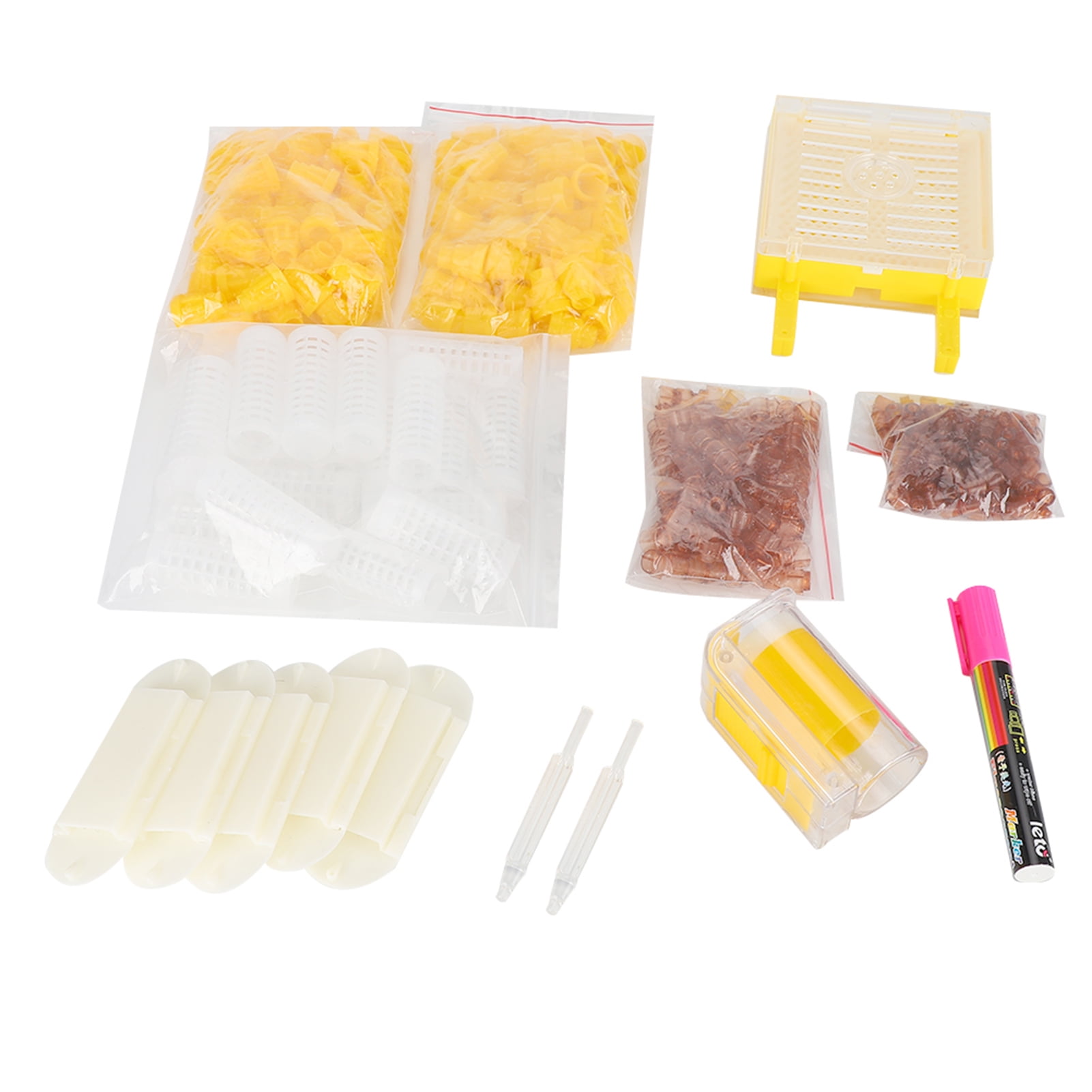 Plastic Beekeeping Rearing Cup Kit Set Bee Queen Cages Beekeeper ...