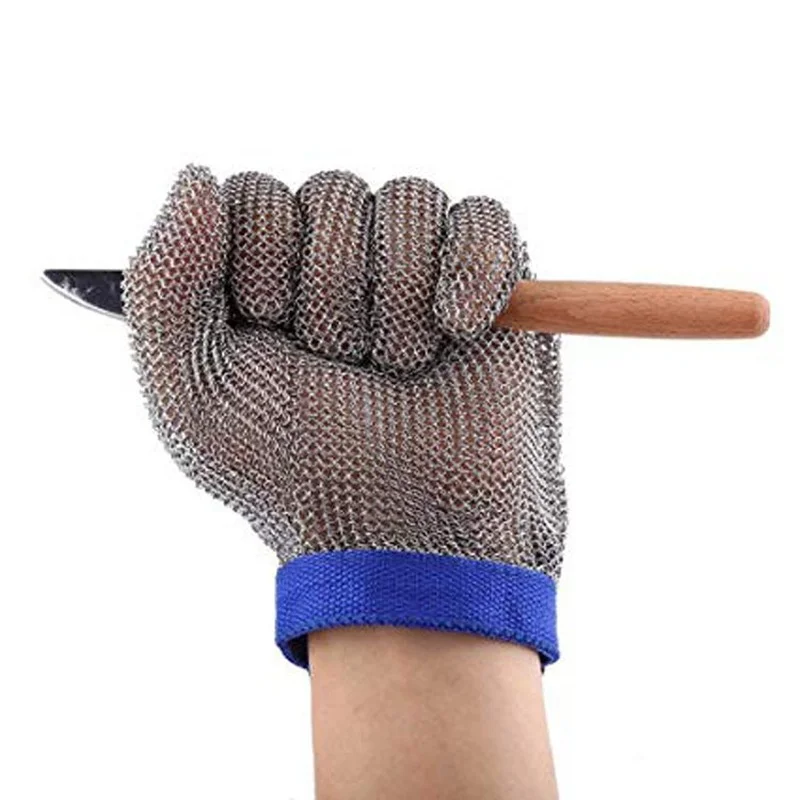 Plastic Belt Stainless Steel Mesh Glove Cut Resistant Chain Mail ...