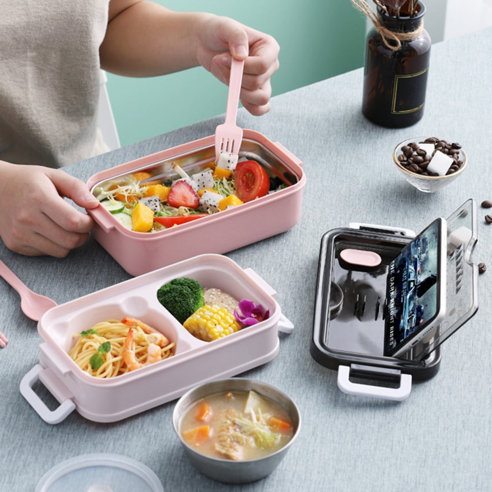 Plastic Bento Boxes Containers Double Layer Design Lunch Box for ...