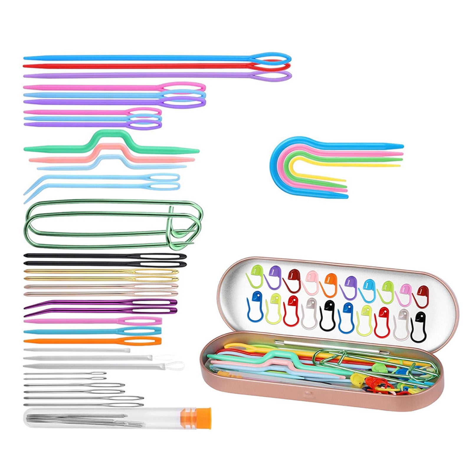 Plastic Big Eyes Hand Sewing Needle Scarf Sewing Needle Set Yarn Needle ...