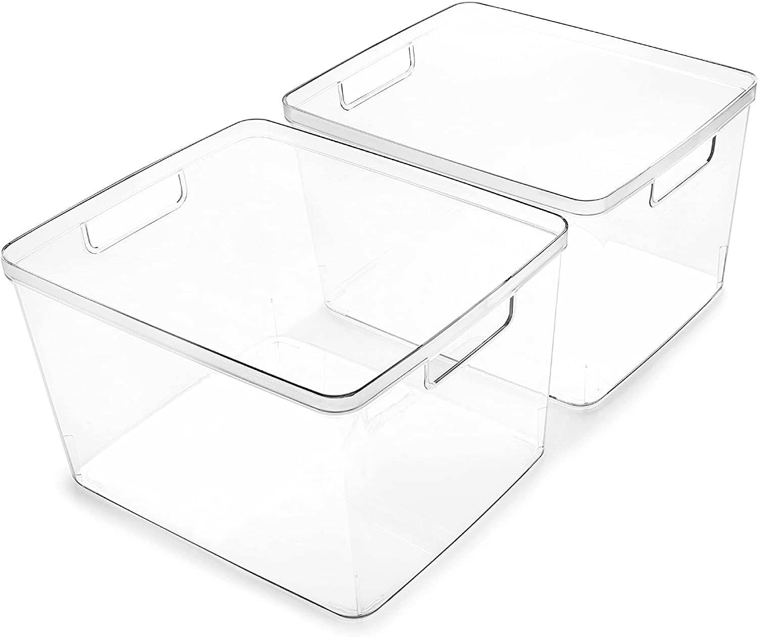 | Plastic Bins, Large - 2 Pack | THE LUCID COLLECTION | Multi-Use ...
