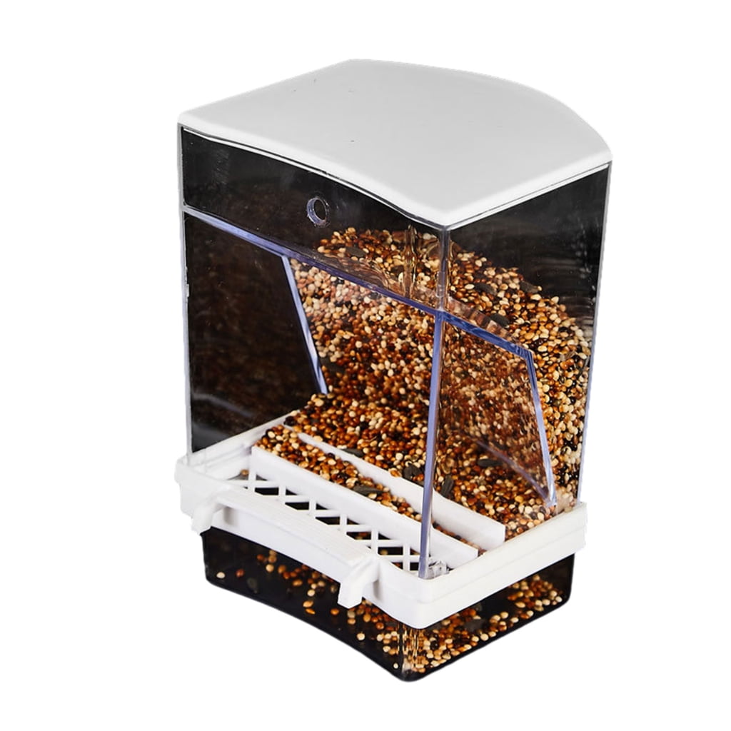 Plastic Bird Feeding Box Dustproof Food Feeding Container Parrots Feed ...
