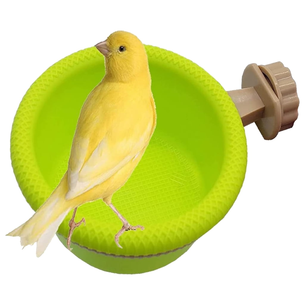Plastic Bird Water Bath Box Parrots Parakeets Hanging Birdbath Cage ...