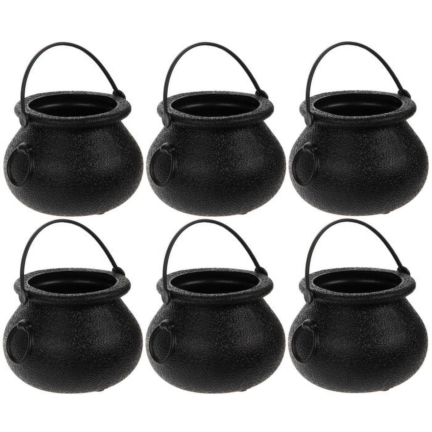 Plastic Black Mini Cauldrons St. Patrick's Day Party Supplies 6 Count ...