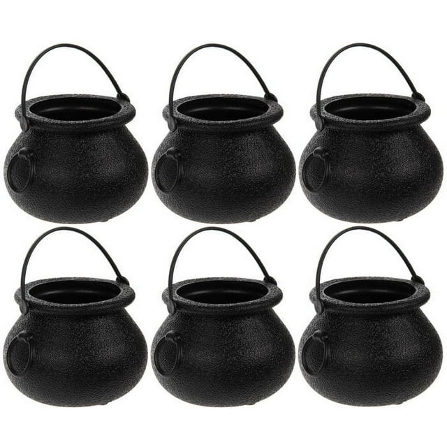 Plastic Black Mini Cauldrons St. Patrick's Day Party Supplies 6 Count ...