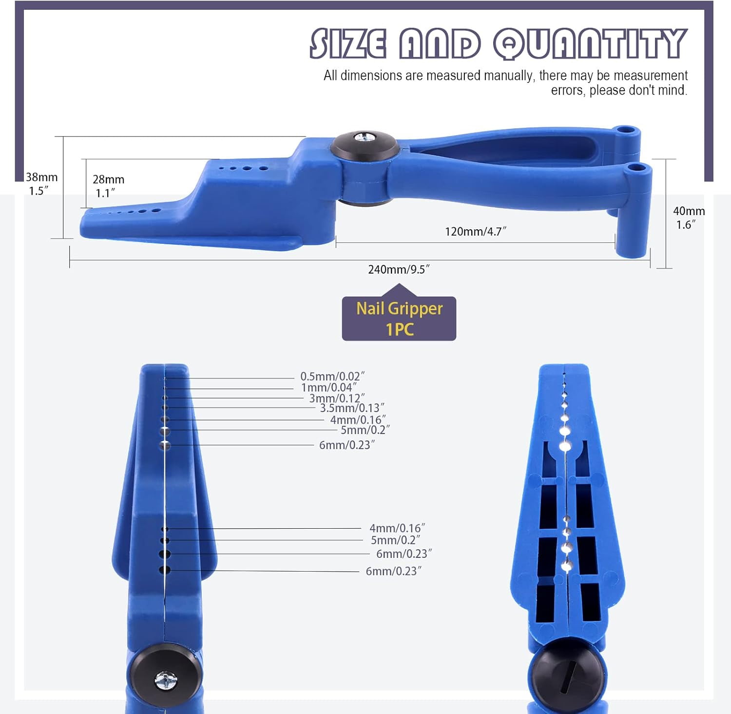 Plastic Blue Protect Finger Joint Pliers, Plastic Pliers Secure Nails ...