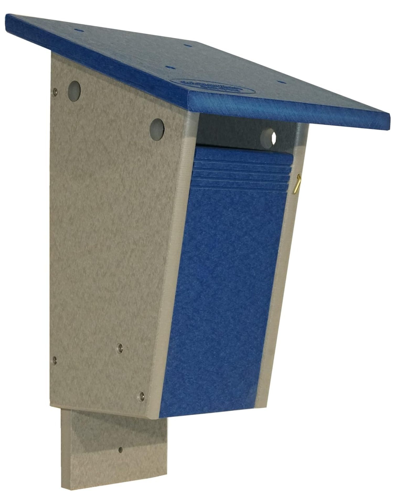 Plastic Bluebird Nest Box - Post or Wall Mount, All-Weather Birdhouse ...