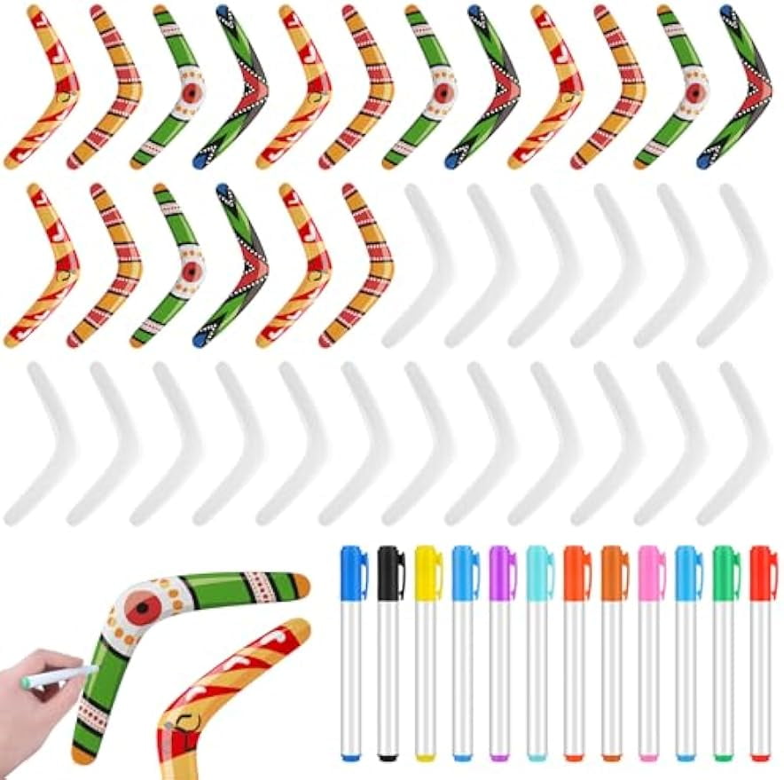Plastic Boomerangs Craft for Teens Color Your Own DIY V Shaped ...