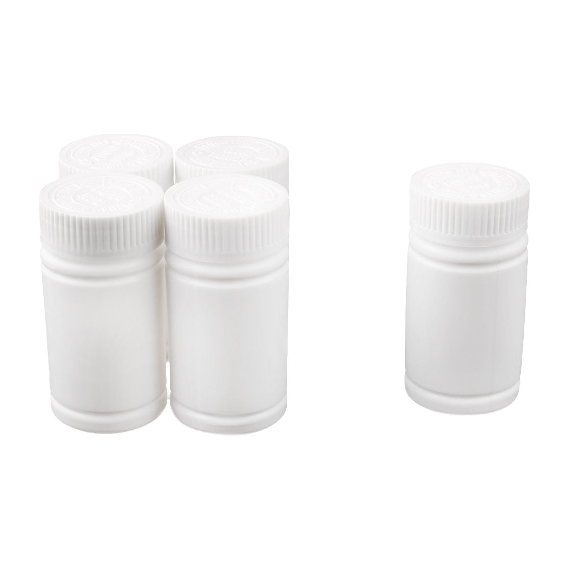 Plastic Bottle Box Reagent Container White 100ML Capacity 5pcs ...
