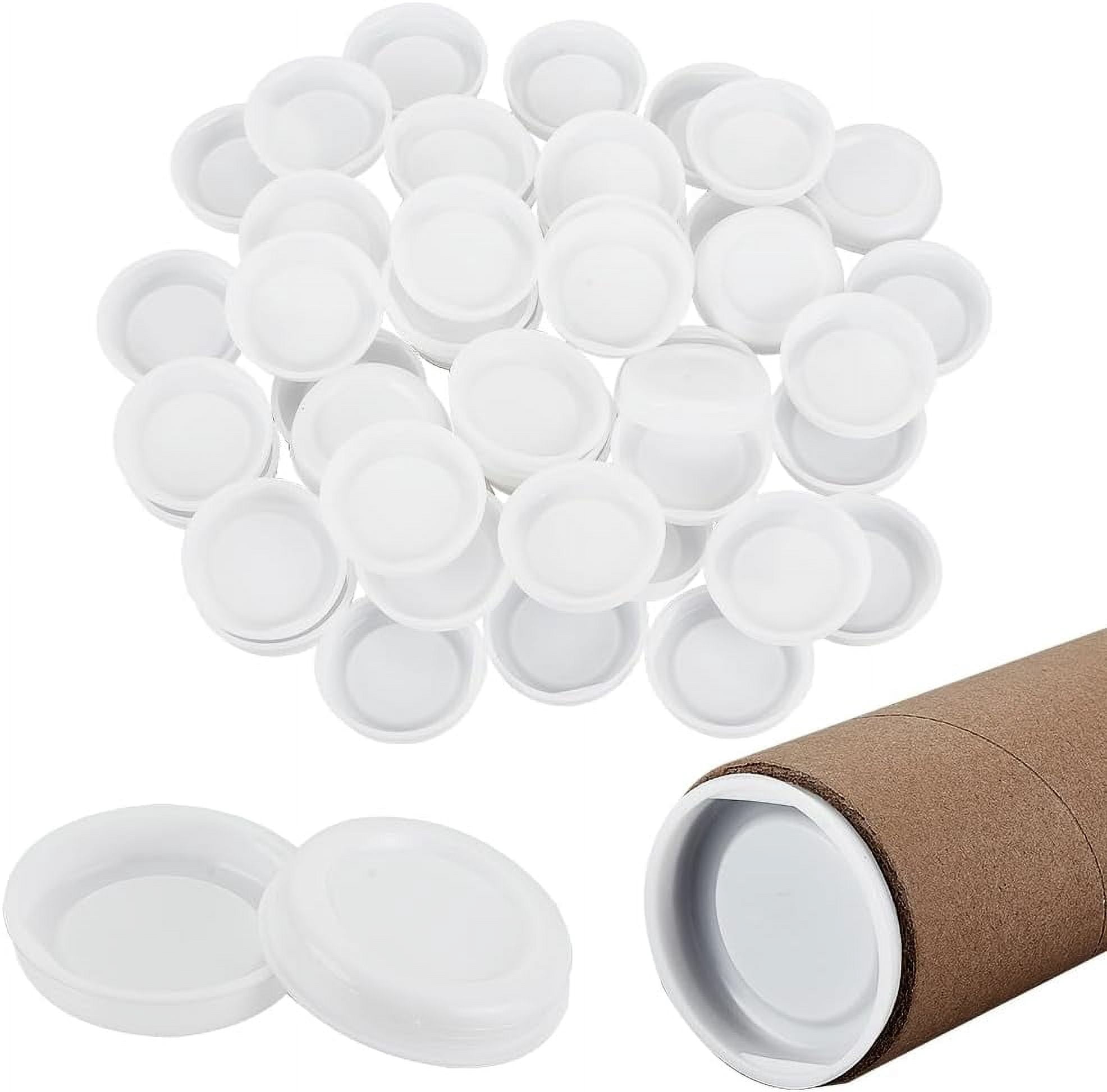 Plastic Bottle Caps Reusable Sealer Covers Flat Round White 52x11mm ...