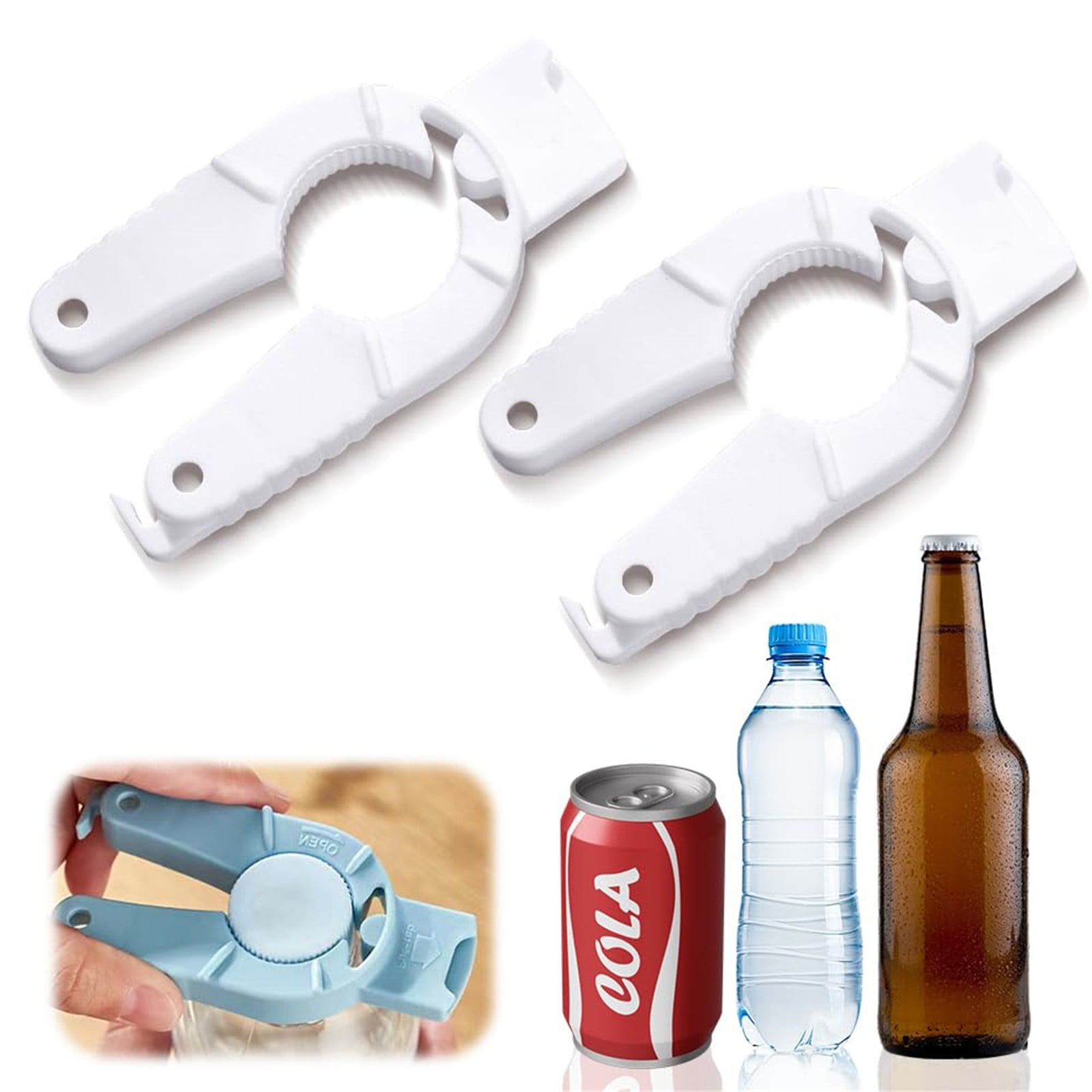 Plastic Bottle and Jar Opener 2024 Upgraded,2Pcs Ergonomic Aid Tool for ...