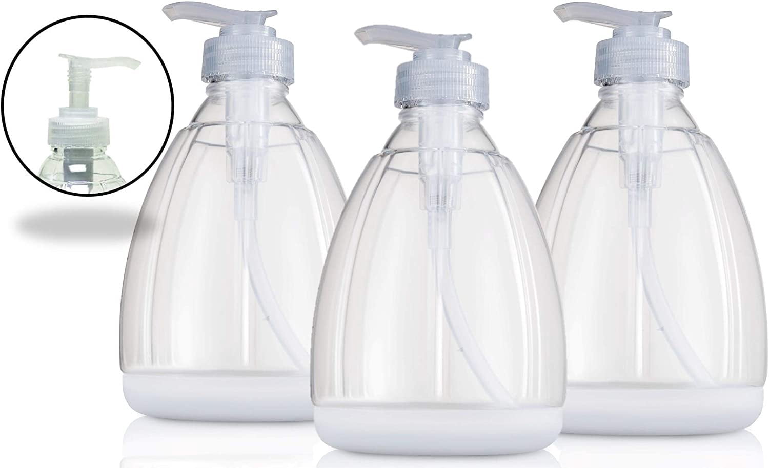 Plastic Bottles With Pump - 13 Oz Clear Bottle And Pump Great For ...