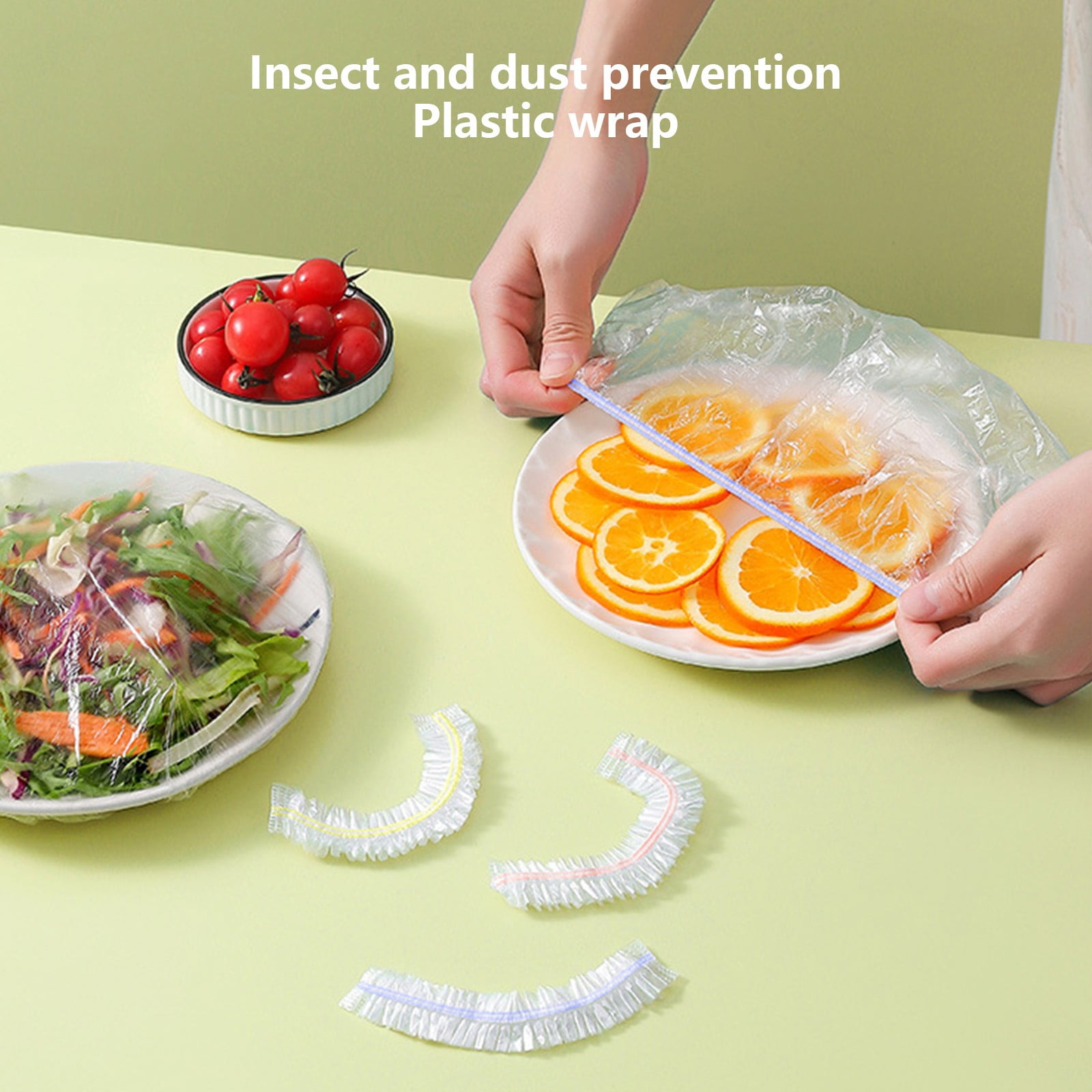 Plastic Bowl Covers Elastic 100pcs Disposable Food Covers for Bowls ...