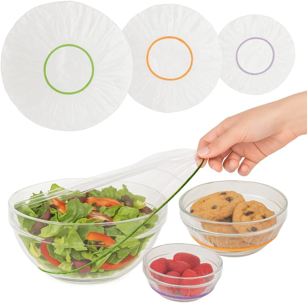 Plastic Bowl Covers, Elastic Reusable Food Covers for Bread Proofing ...