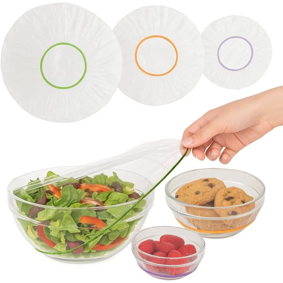 Plastic Bowl Covers, Elastic Reusable Food Covers for Bread Proofing ...