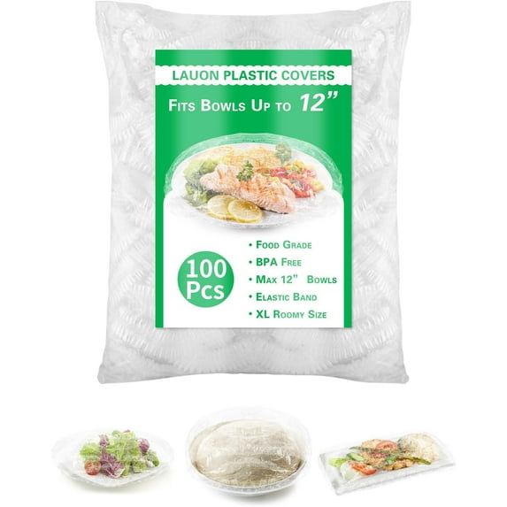 Plastic Bowl Covers for Sourdough Bread Proofing Large Disposable Elastic Food Wraps Fits 12 ...