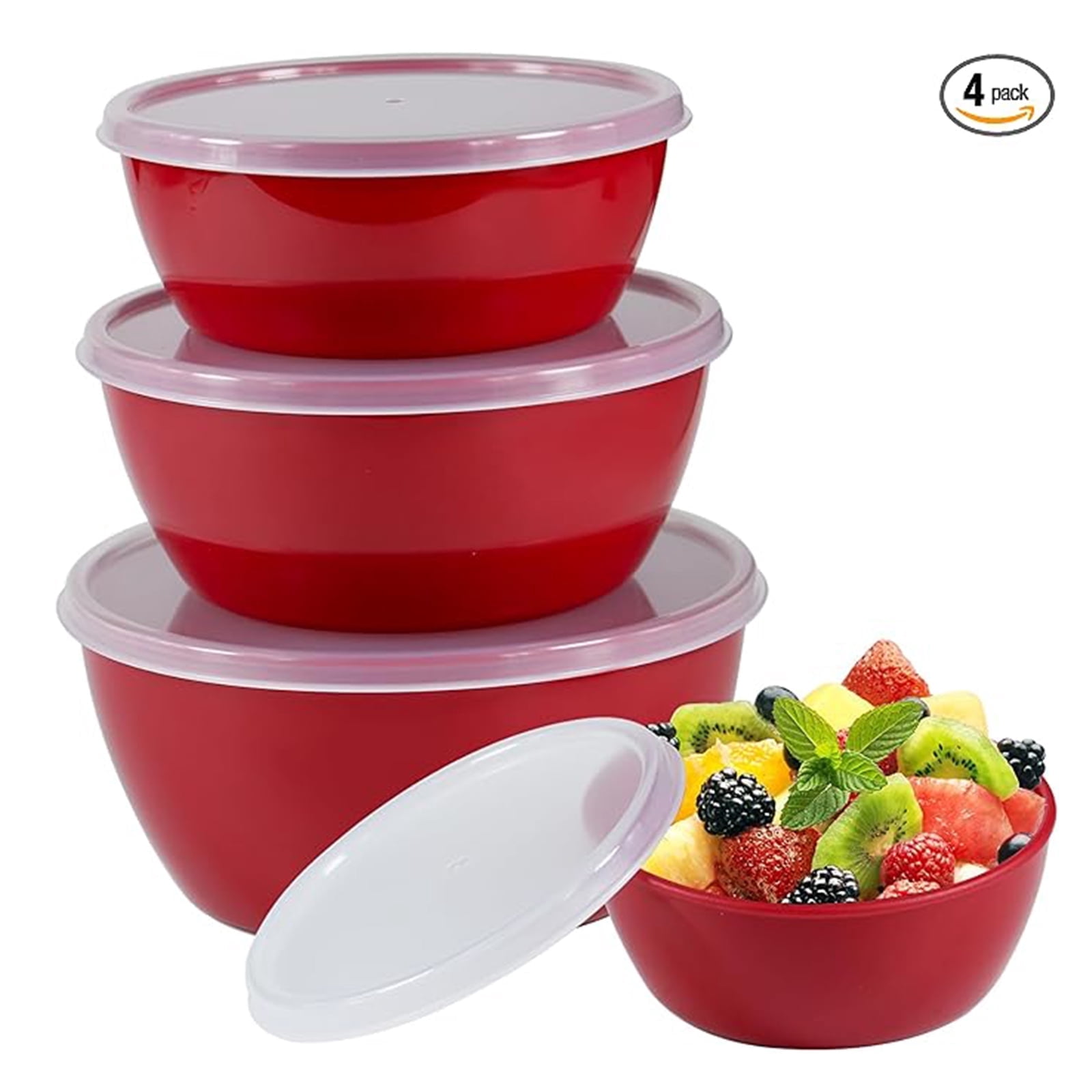 Plastic Bowl With Lids To Storage Food, Freezeable Food Storage Food ...