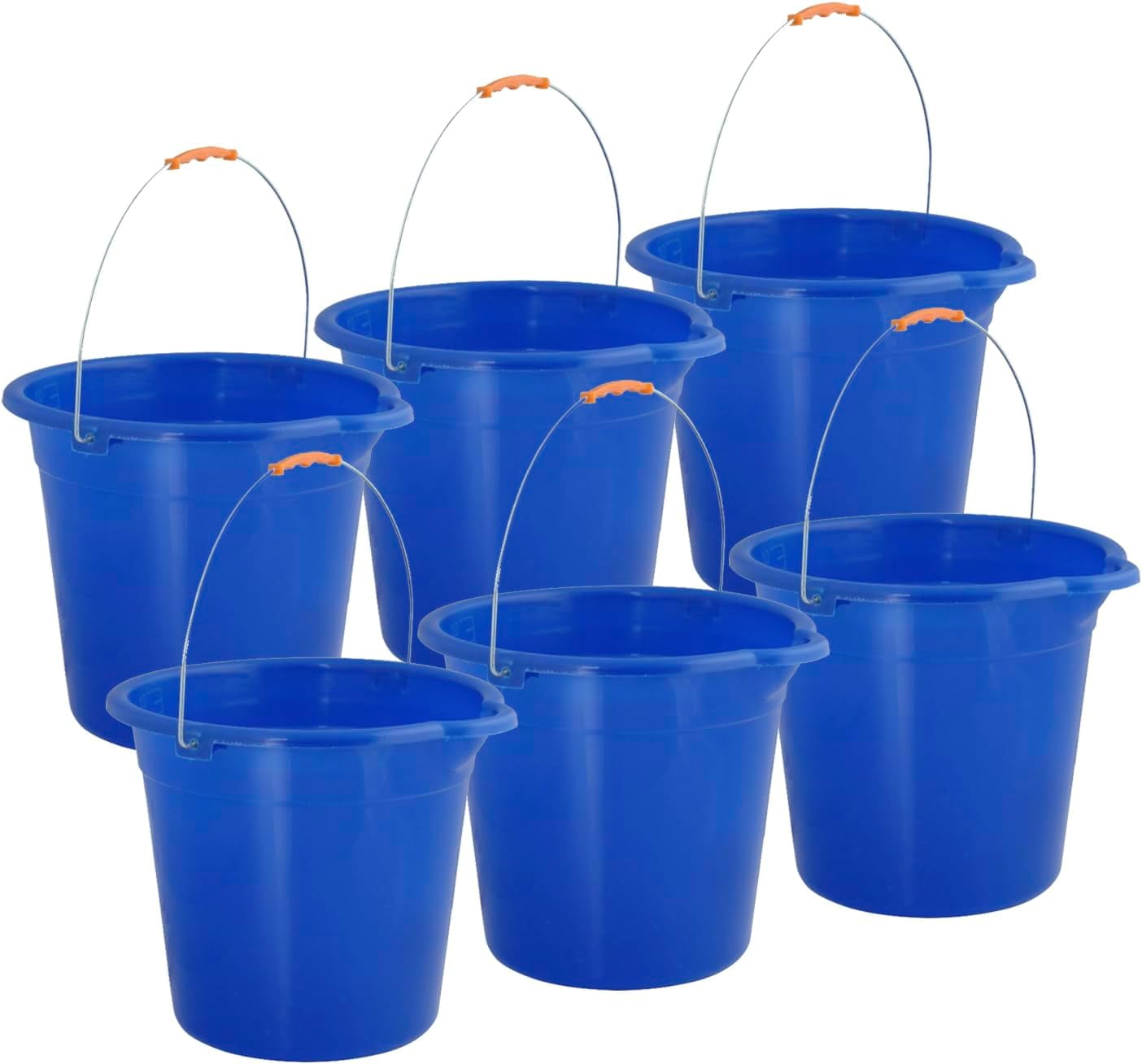 Plastic Bucket 2 Gallon Bucket for Cleaning - Car Wash Bucket with Grip ...