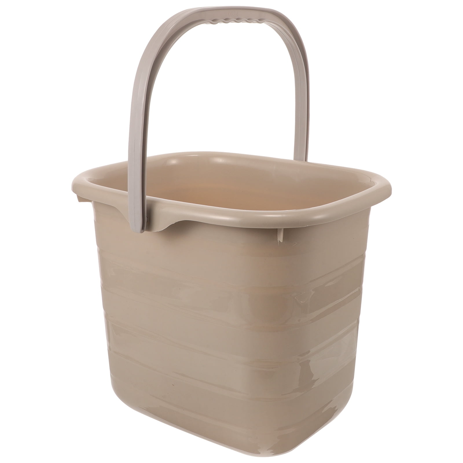 Khaki Plastic Bucket with Handle for Home Use Multipurpose Portable 5L ...