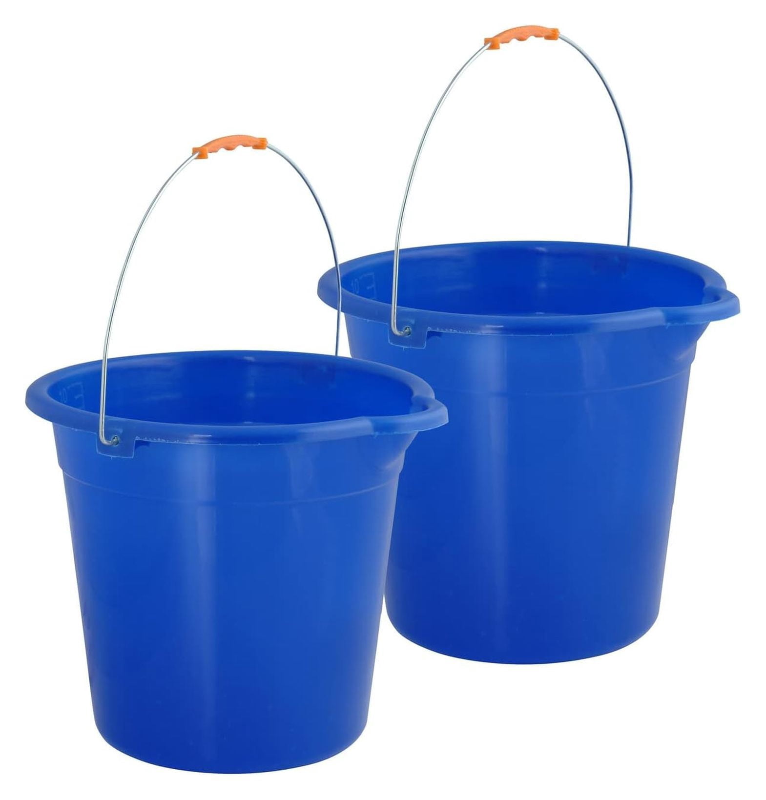 Plastic Buckets with Grip Handle, 2 Gallon Large Spout Cleaning Pail ...