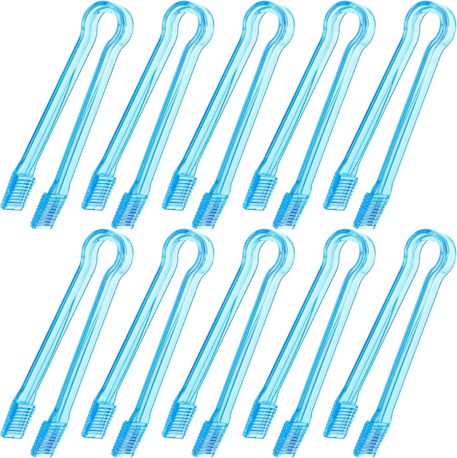 Plastic Buffet Serving Tongs, Clear Kitchen Tongs Mini Serving Utensil ...