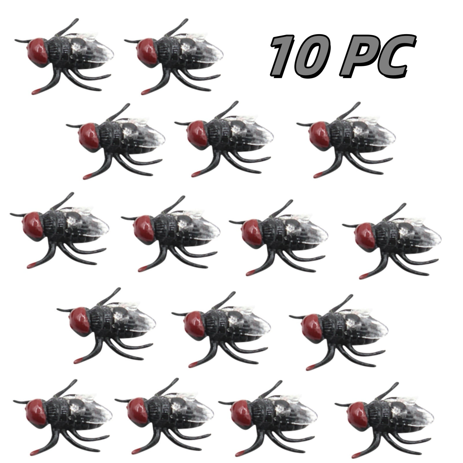 Plastic Bugs Mini Fake Plastic Fly Simulated Insect Joke Toys Realistic ...