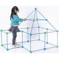 Plastic Building Blue and Green Construction Forts game, 72 Pieces ...